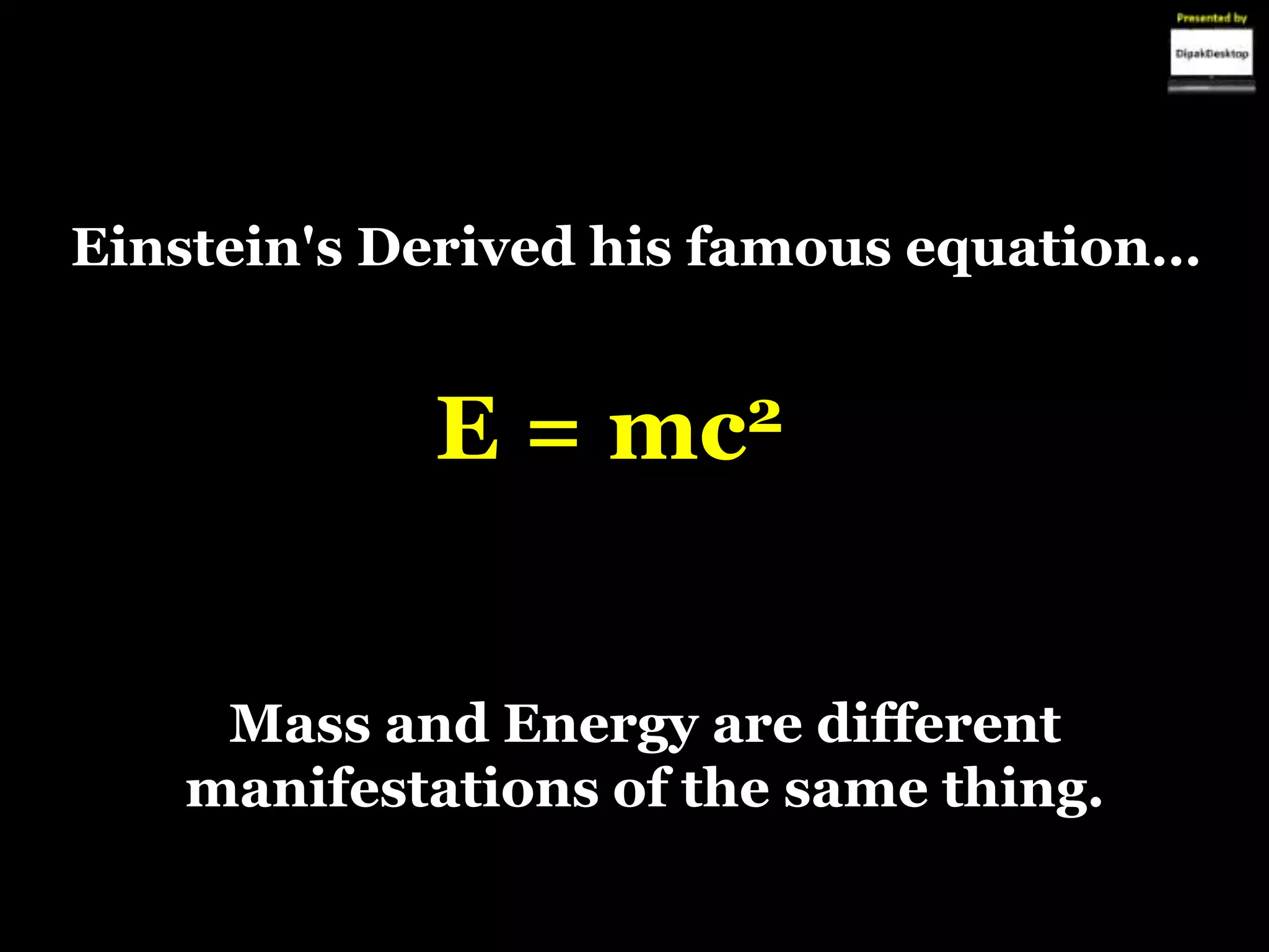 Einstein's theory of relativity - Explained! | PPTX