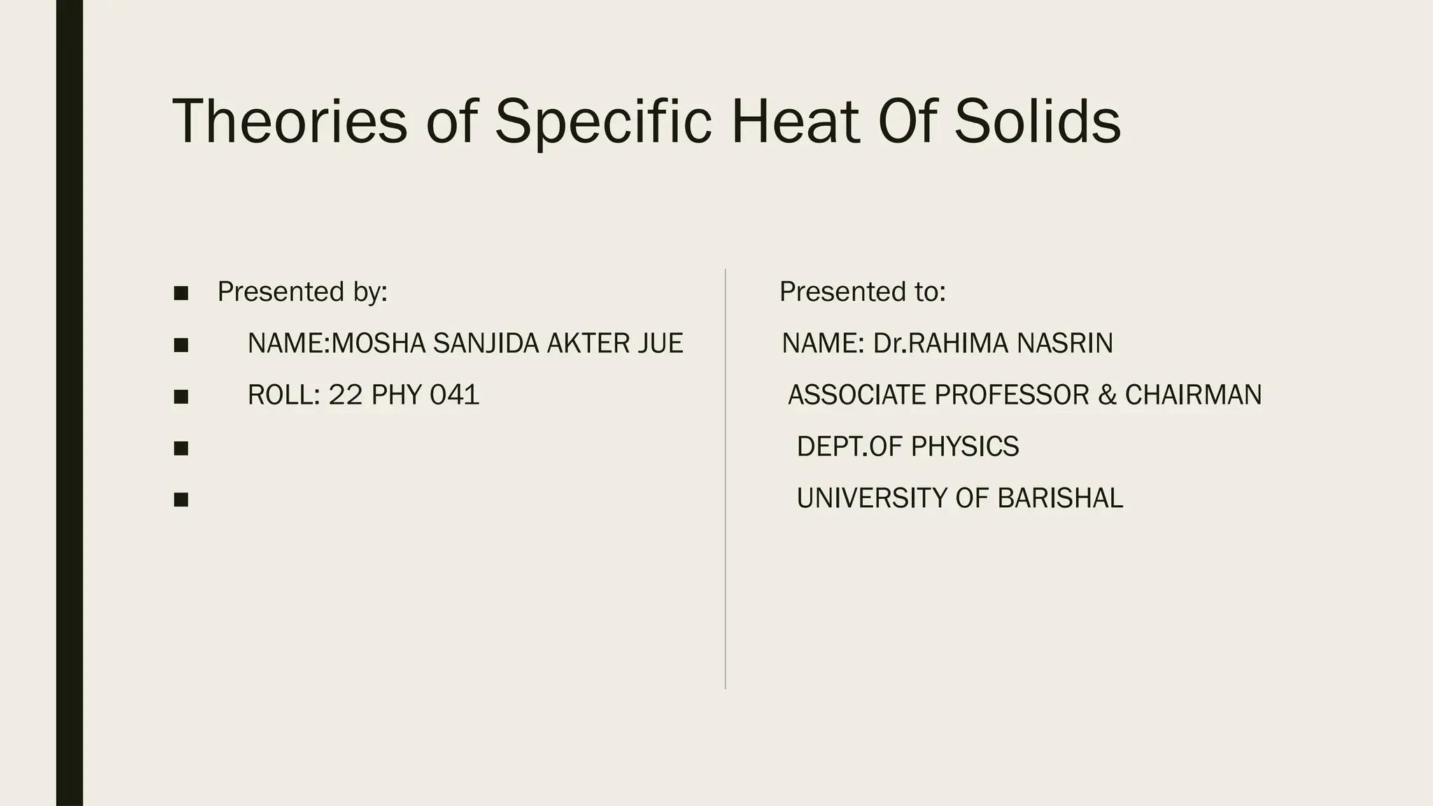 Einstein theory of specific heat of solids.pptx