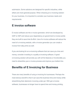 E invoicing | PDF