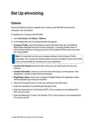 eInvoicing 7.1A (EI7A) Guide for sage ACCPAC | PDF
