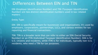 EIN vs TIN - What Every Business Owner Should Understand.pptx
