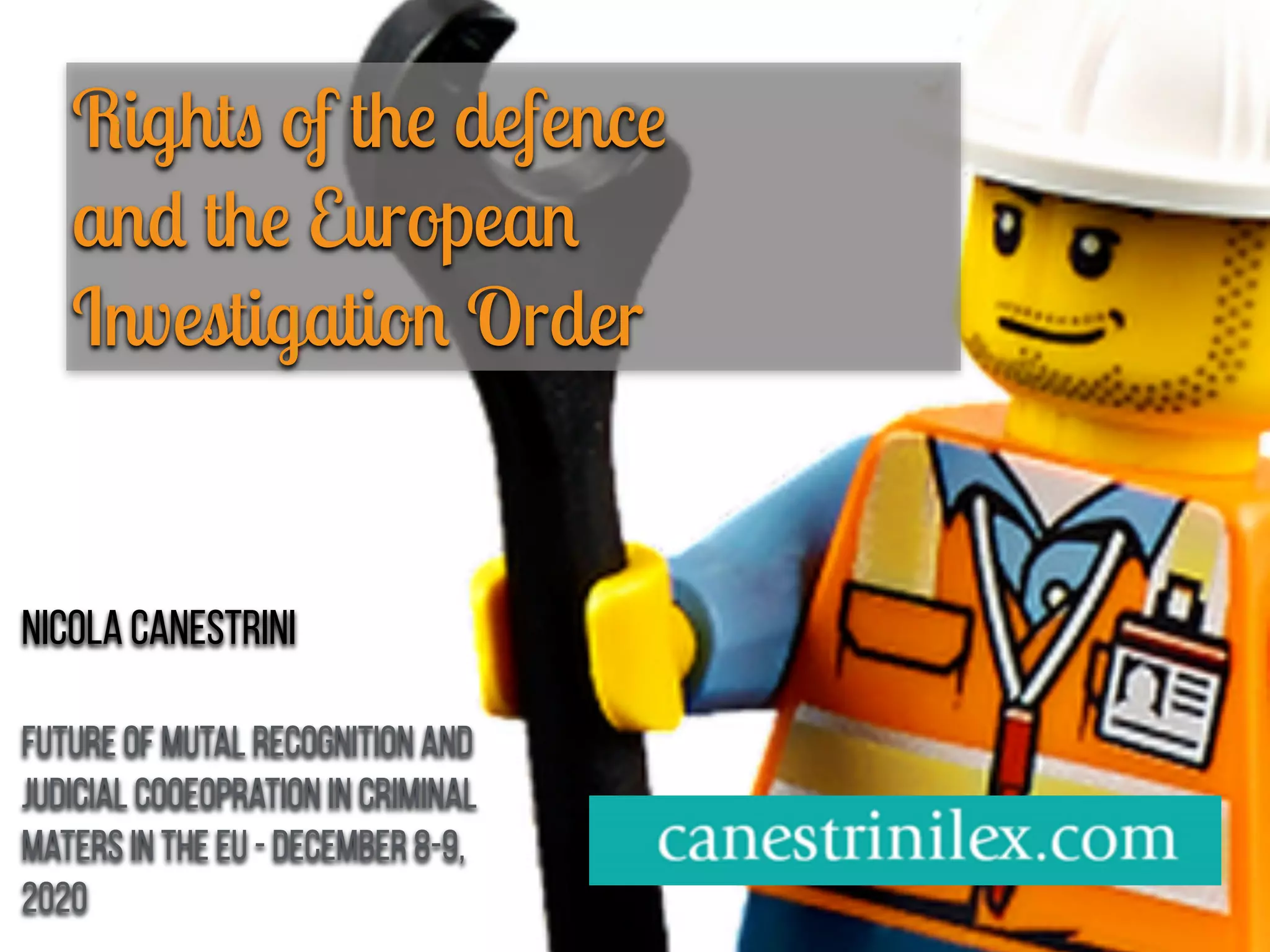 European Investigation order and rights of the defence | PPT