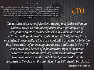 European Investigation order and rights of the defence | PPT