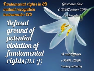 European Investigation order and rights of the defence | PPT