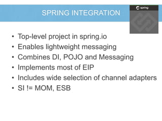 Enterprise Integration Patterns - Spring way | PPTX | Email | Internet