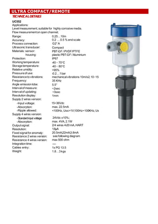 Ultrasonic Level Transmitter | PPTX