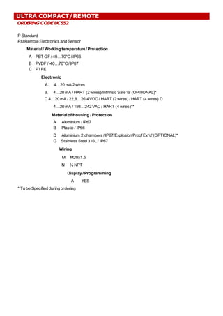 Ultrasonic Level Transmitter | PPTX
