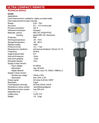 Ultrasonic Level Transmitter | PDF