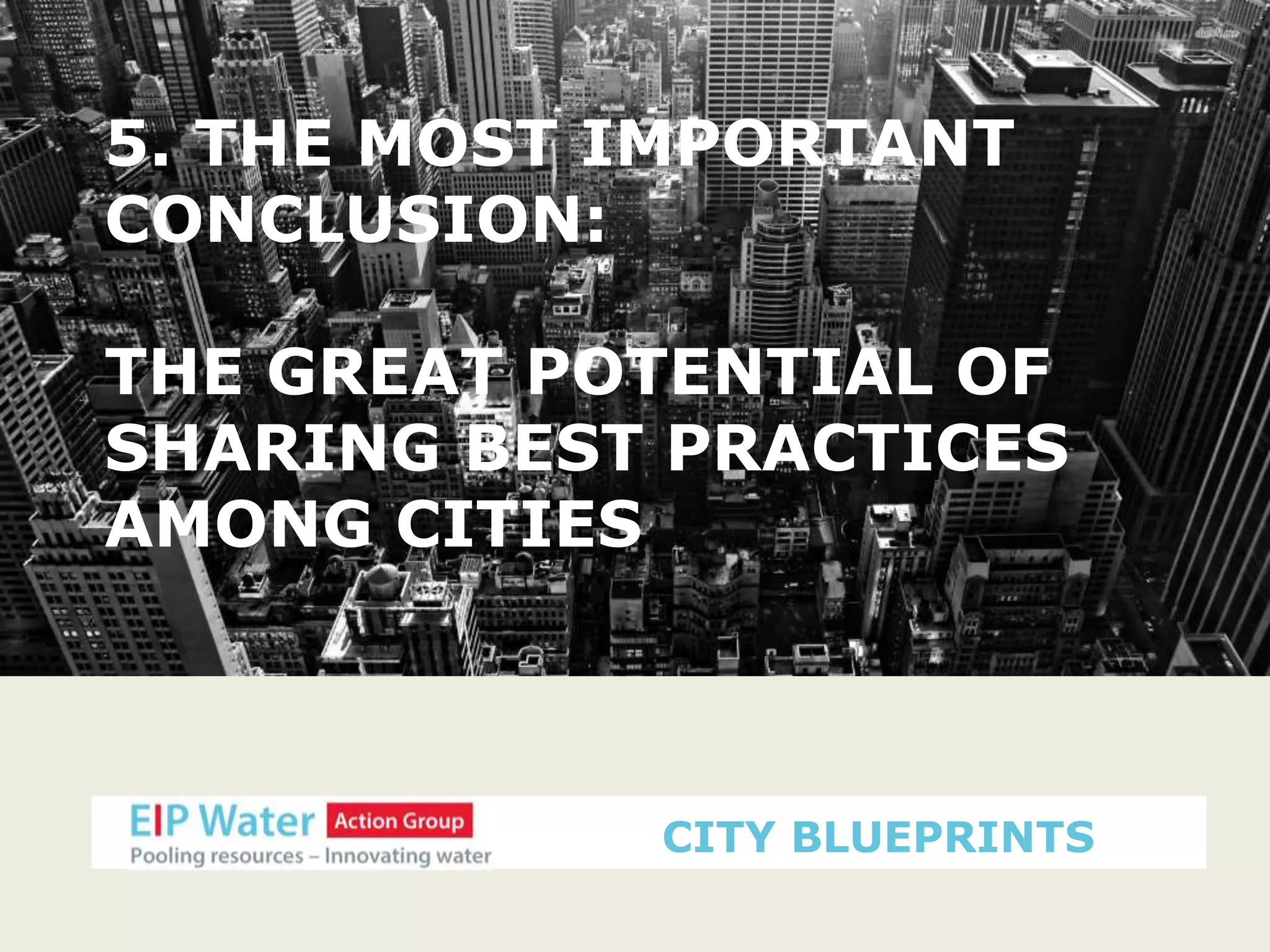 EIP Water Action Group City Blueprints September 2013 | PPT