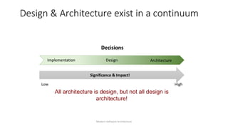Software Architecture: Why not just design? | PPTX | Programming Languages | Computing