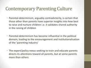 Biologising Parenting: Neuroscience Discourse and English Social and ...