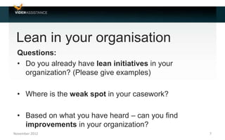 EIPA: Lean exercise nov2012 | PPT