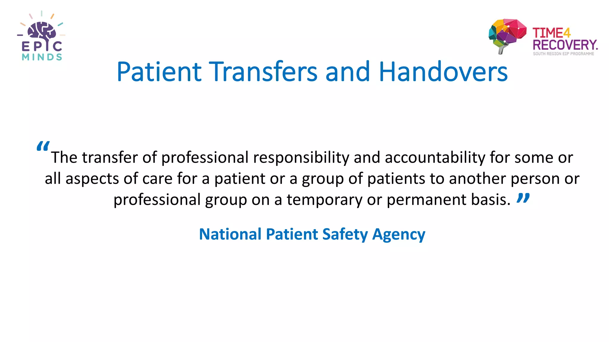 EIP Patient Safety During Transfers | PDF