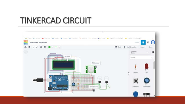 automatic street light control using aurdino,PIR,LDR tinker cad circuit ...