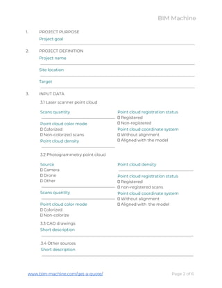 Scan to BIM Employer Information Requirements (EIR) template | PDF