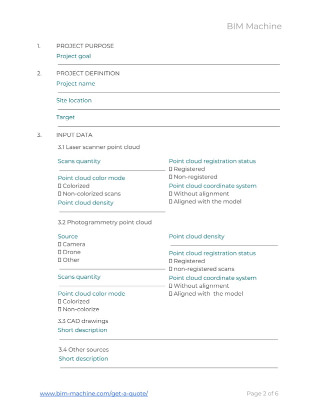 Scan to BIM Employer Information Requirements (EIR) template | PDF ...