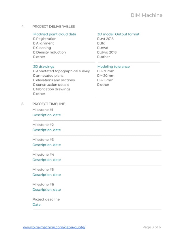Scan to BIM Employer Information Requirements (EIR) template | PDF ...