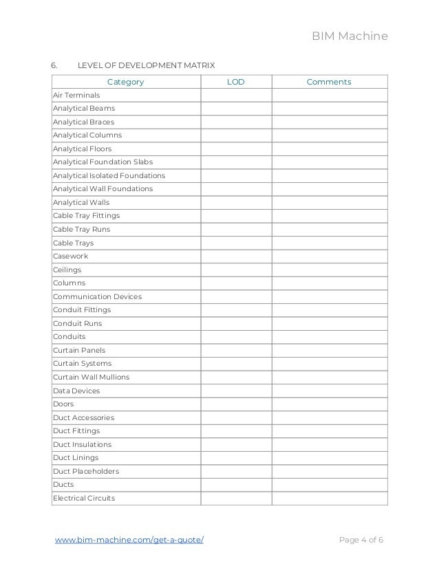 Scan to BIM Employer Information Requirements (EIR) template