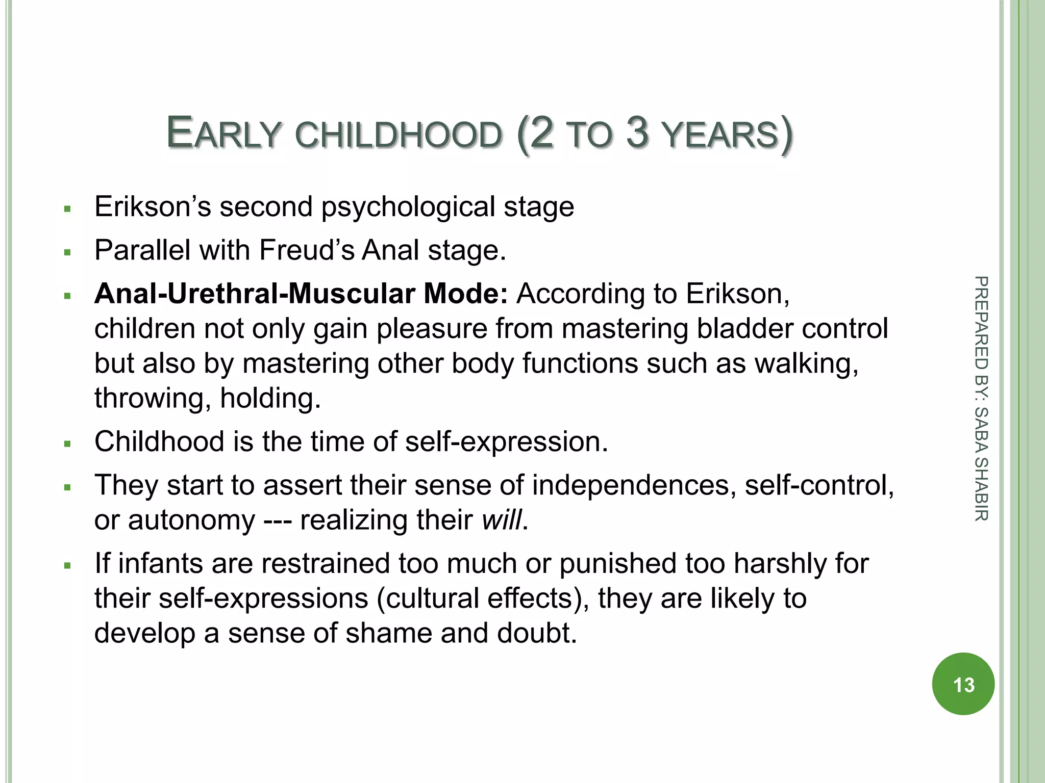 Eirk Erikson's Stages of Psychosocial Development | PPTX