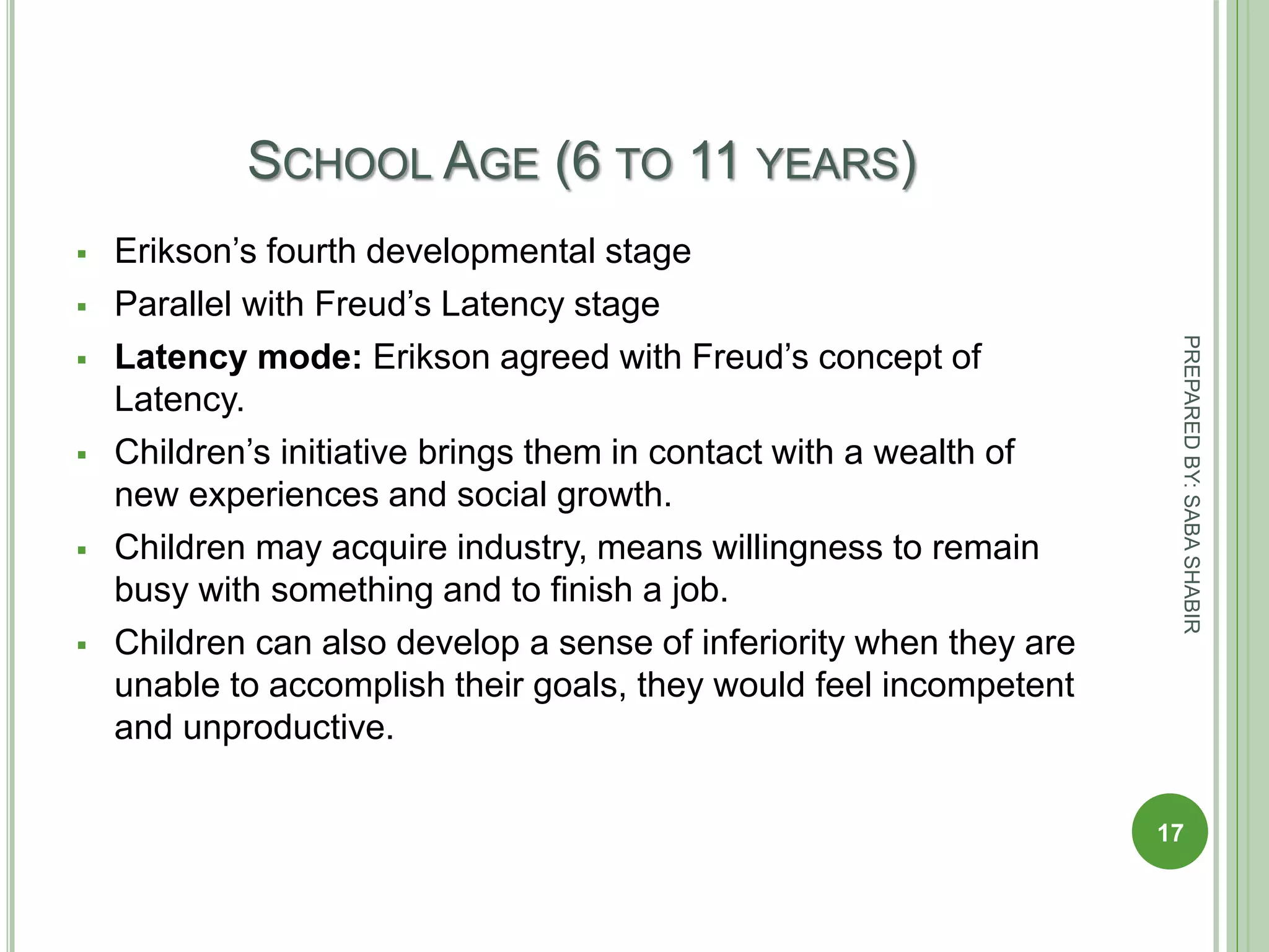 Eirk Erikson's Stages of Psychosocial Development | PPTX