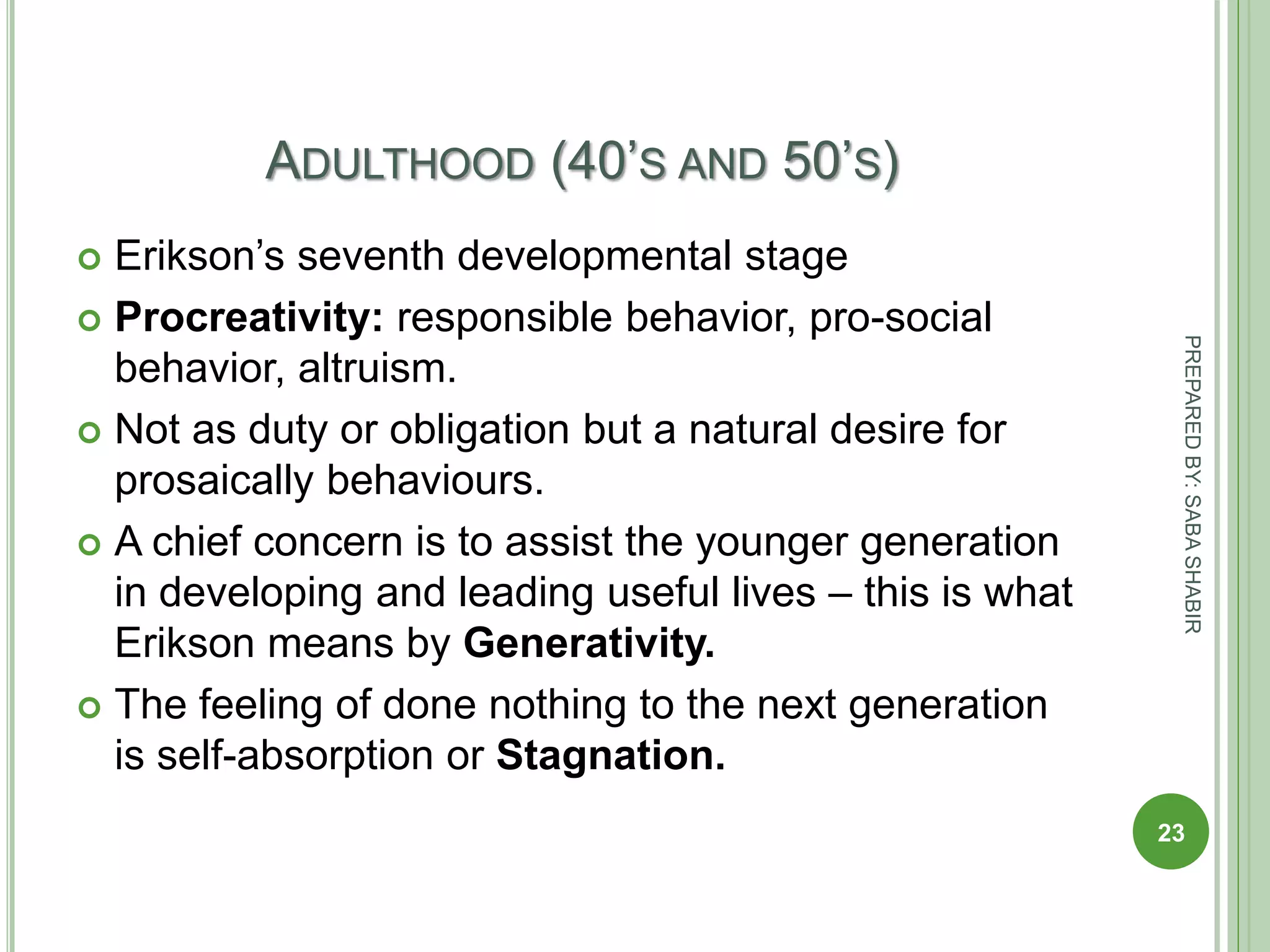 Eirk Erikson's Stages of Psychosocial Development | PPTX