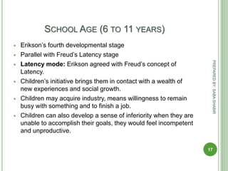 Eirk Erikson's Stages of Psychosocial Development | PPTX