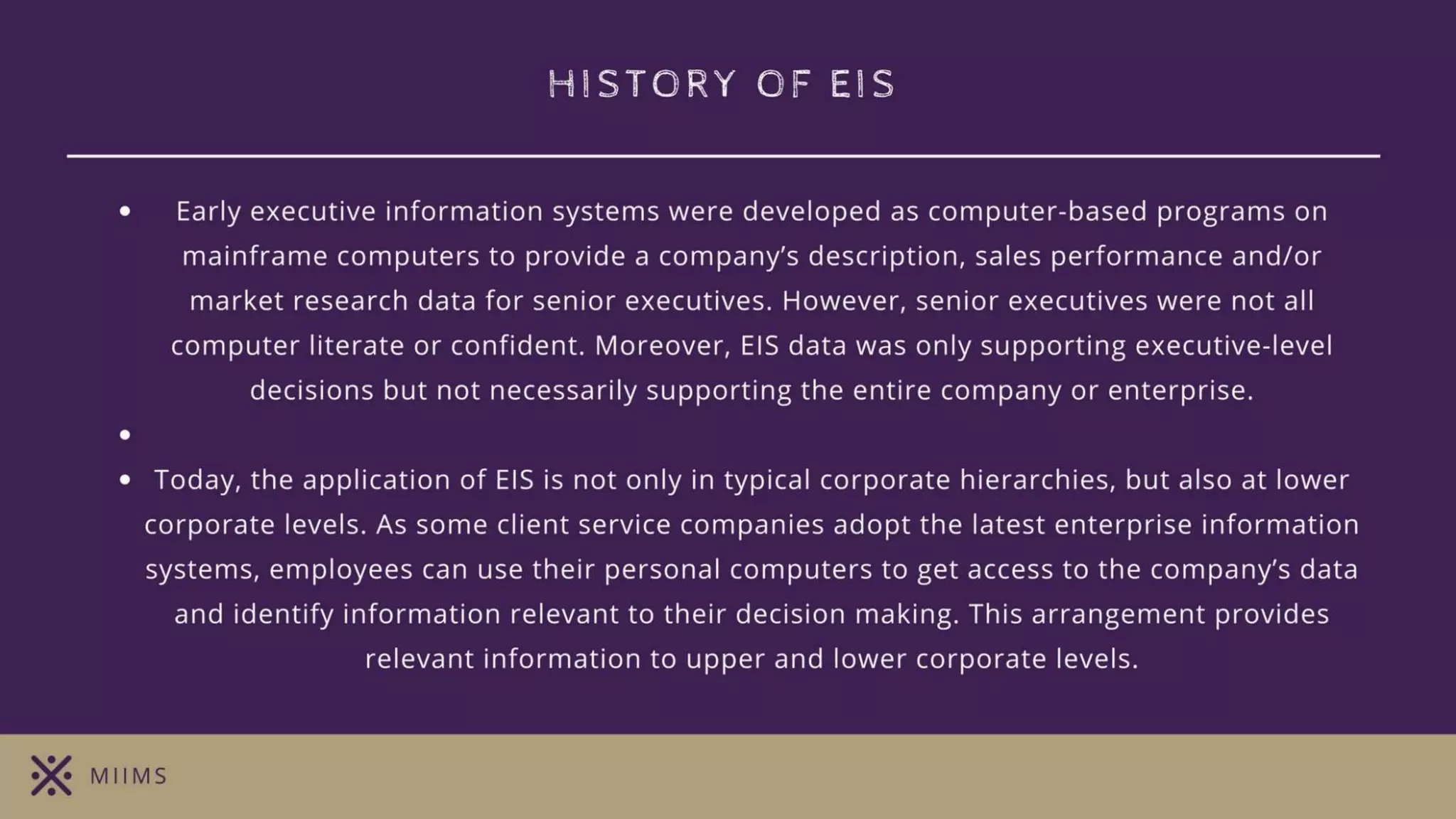 Executive Infomation System | PPTX | IT and Internet Support | Internet