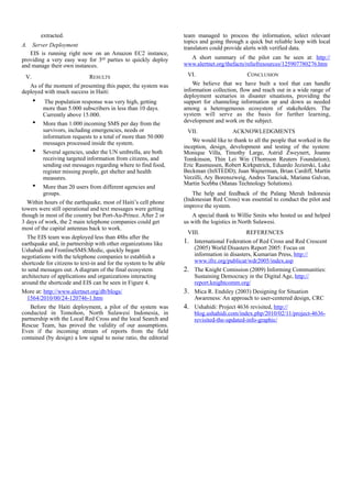 Information System to Assist Survivors of Disasters | PDF | Email | Internet