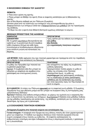 ΠΡΩΤΑΓΟΡΑΣ, ΕΙΣΑΓΩΓΗ ΣΧΕΔΙΑΓΡΑΜΜΑ | DOC