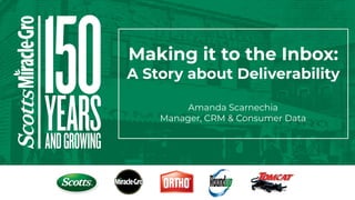 Presentation: Making it to the Inbox: A Story about Deliverability | PPT