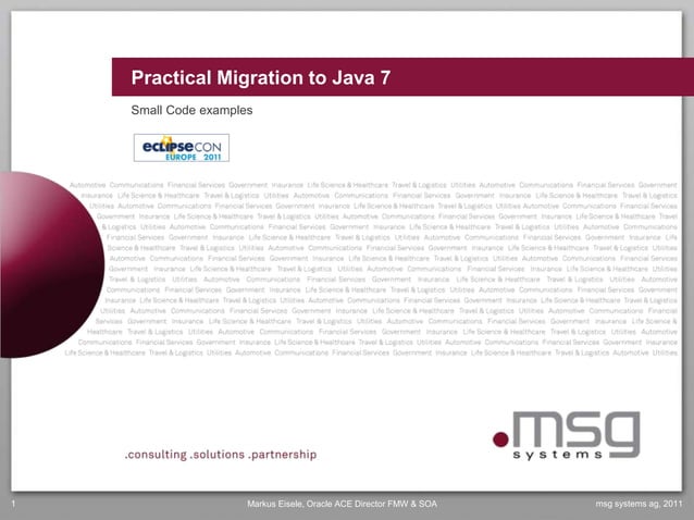 Practical Migration to Java 7 | PPT