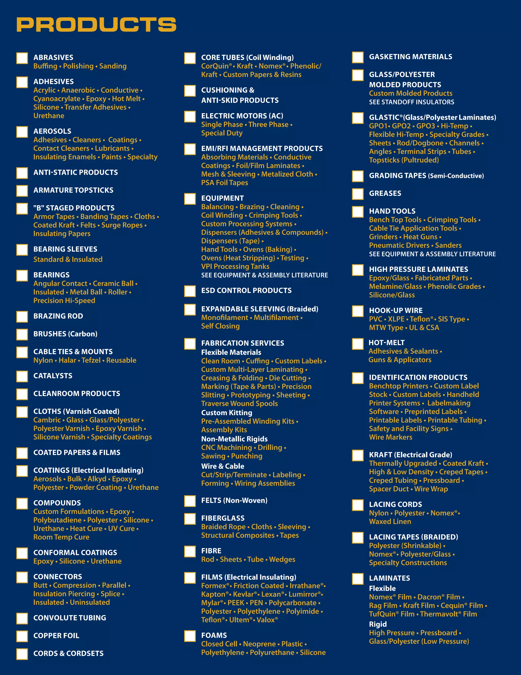 EIS Electrical Line Card | PDF