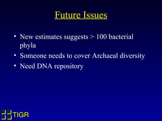 TIGR "Tree of Life" Project Slides (from 2004) | PPT | Biological ...