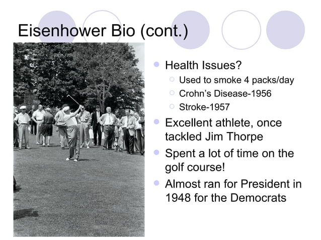 Eisenhower Biography | PPT | Death, Injury, or Military Conflict ...
