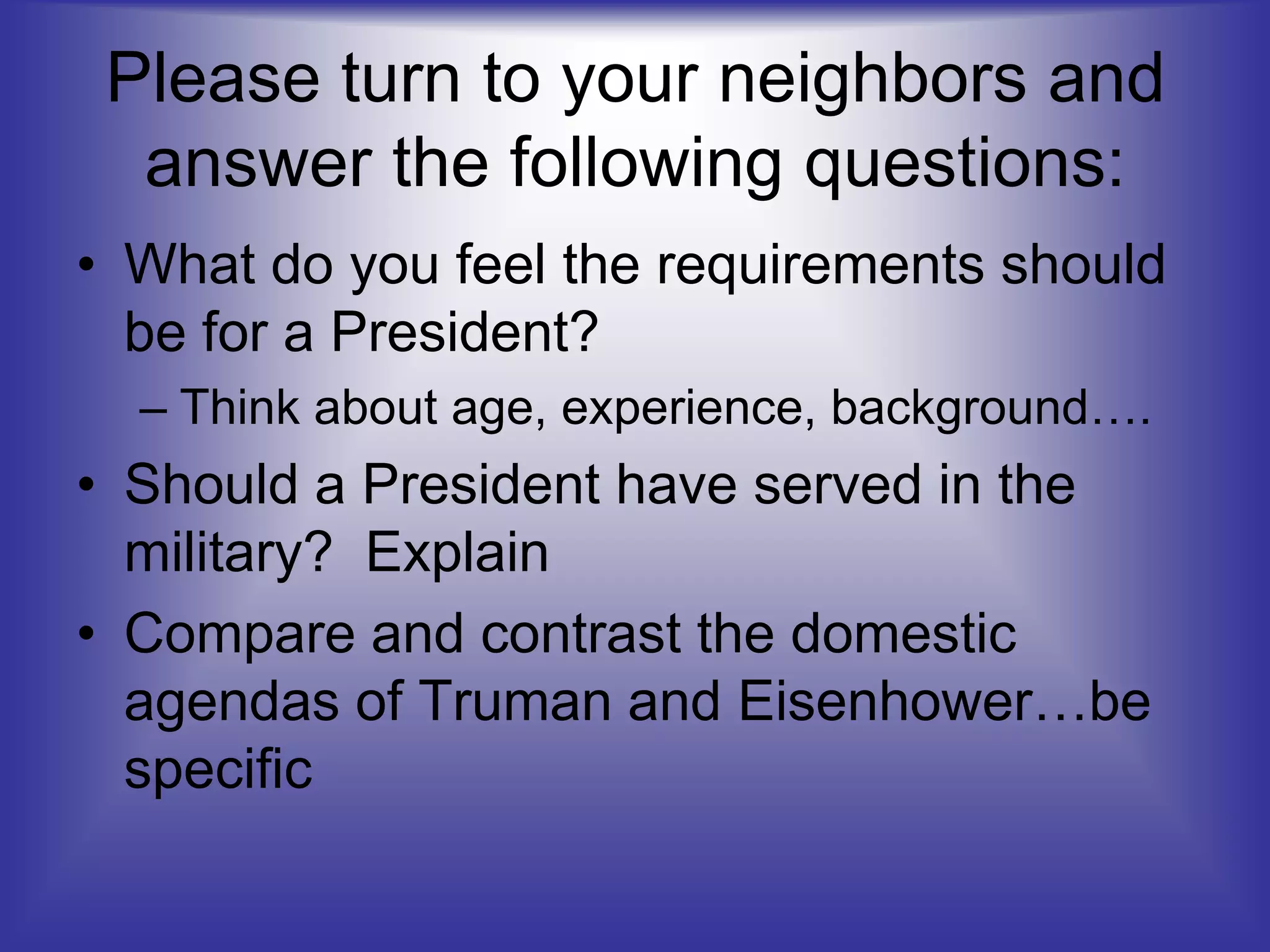Eisenhower domestic policies | PPT