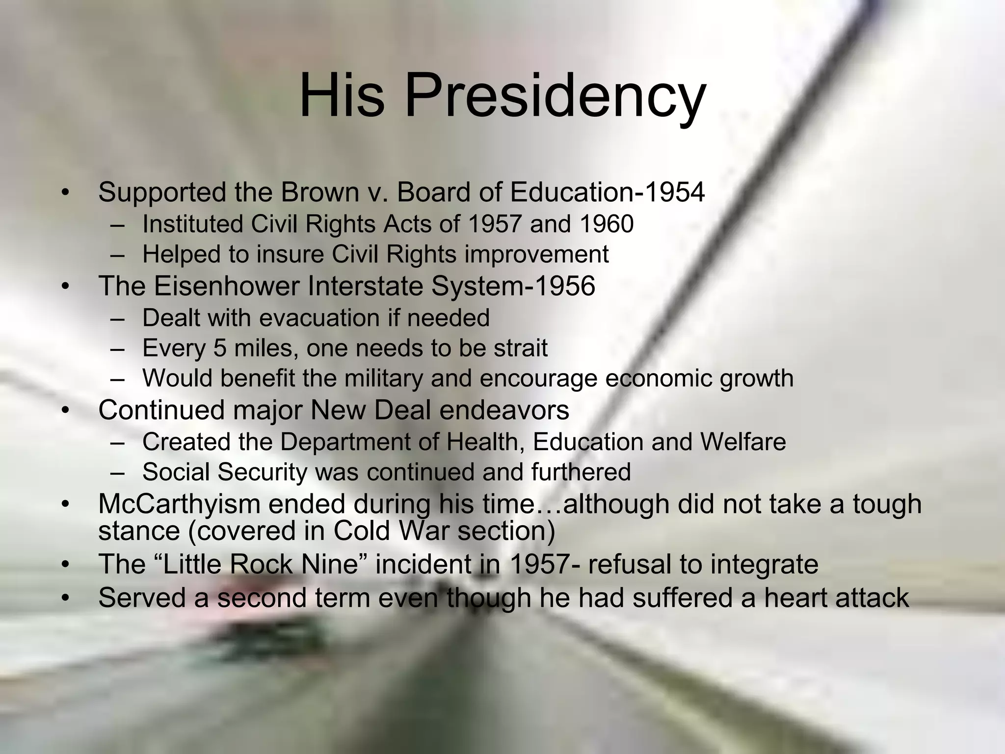 Eisenhower domestic policies | PPT
