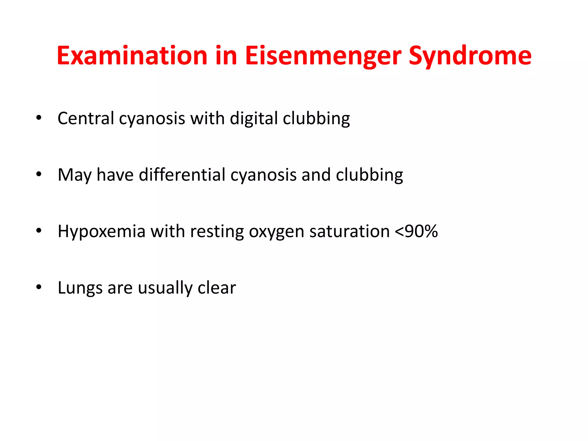 Eisenmenger syndrome | PPTX