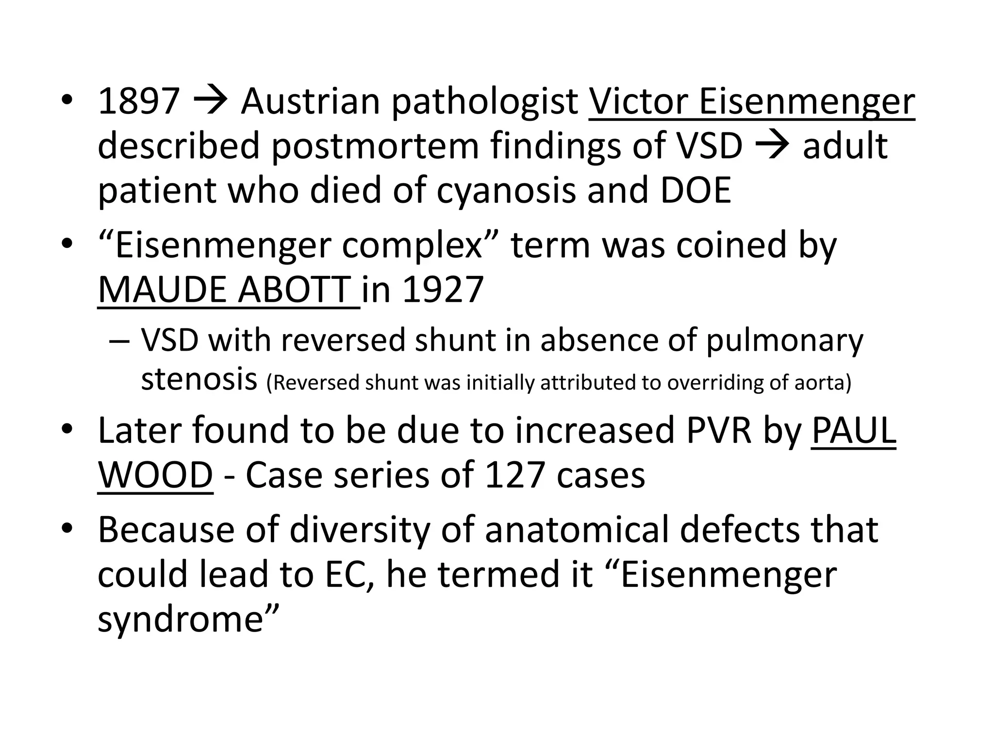 Eisenmenger syndrome | PPTX