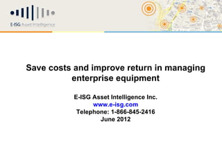 Managing Equipment with Visual Asset Manager | PPT