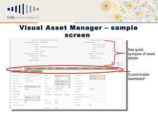 Managing Equipment with Visual Asset Manager | PPT