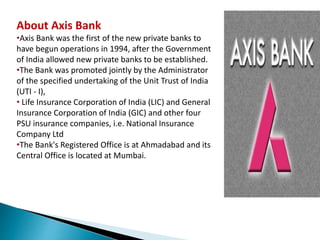 Axis bank | PPTX