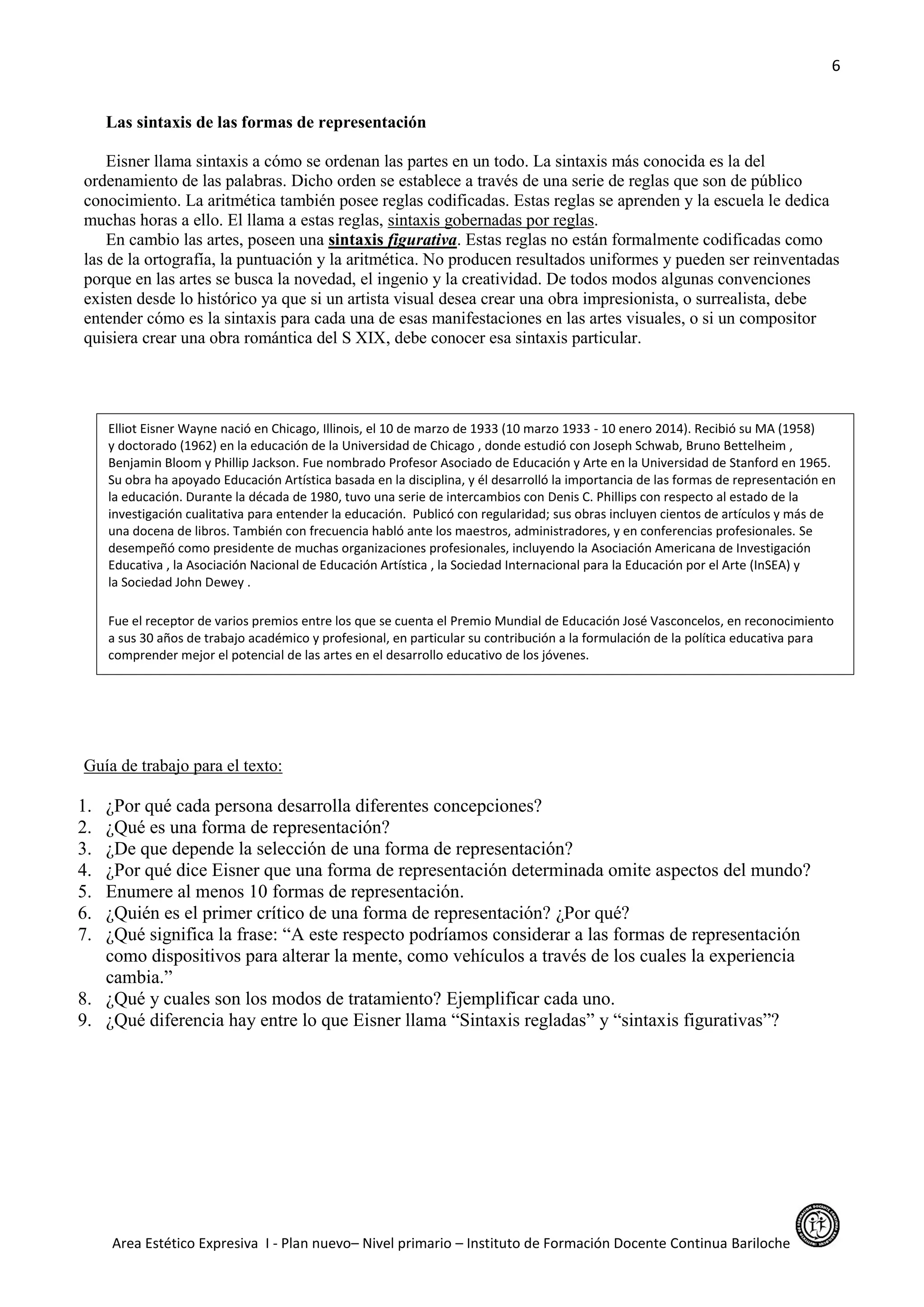 Eisner elliot-cognicion y curriculum-sintesis cap_2_y_3_y_guia | PDF