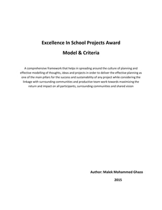 Excellence In School Projects Award Model & Criteria | PDF | Business ...