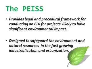 PEISS | PPTX | Civil Engineering Industry | Industries