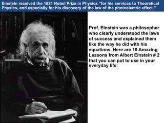 10 Life Lessons From Albert Einstein Part 2 | PPT