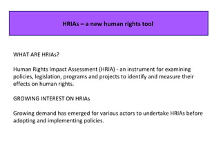 Work on development from a human rights perspective | PPT