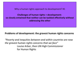 Work on development from a human rights perspective | PPT