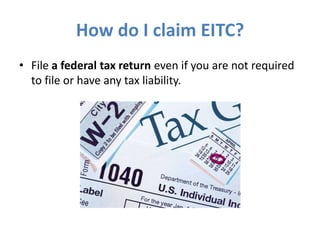 Earned Income Tax Credit (EITC) | PPTX | Government Support and Welfare ...