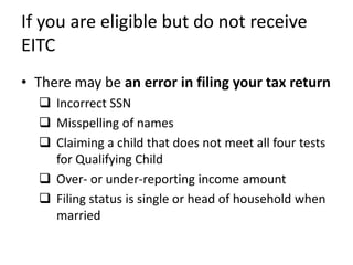 Earned Income Tax Credit (EITC) | PPTX