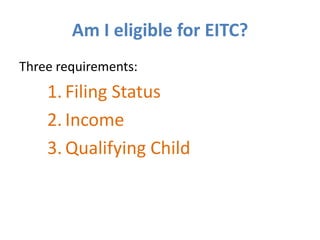 Earned Income Tax Credit (EITC) | PPTX
